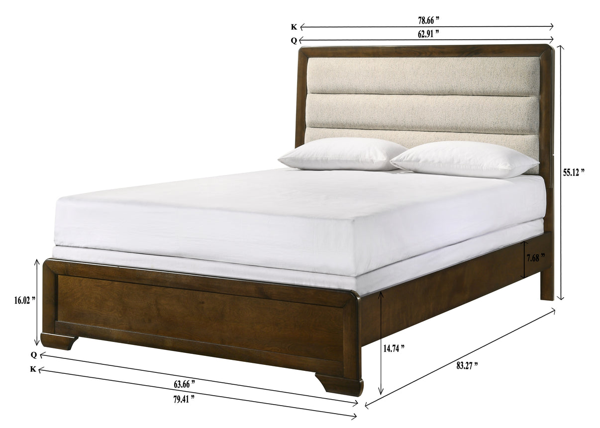 B5530 Coffield Bedroom Set King Bed + Dresser + Mirror + Nightstand Oa ...