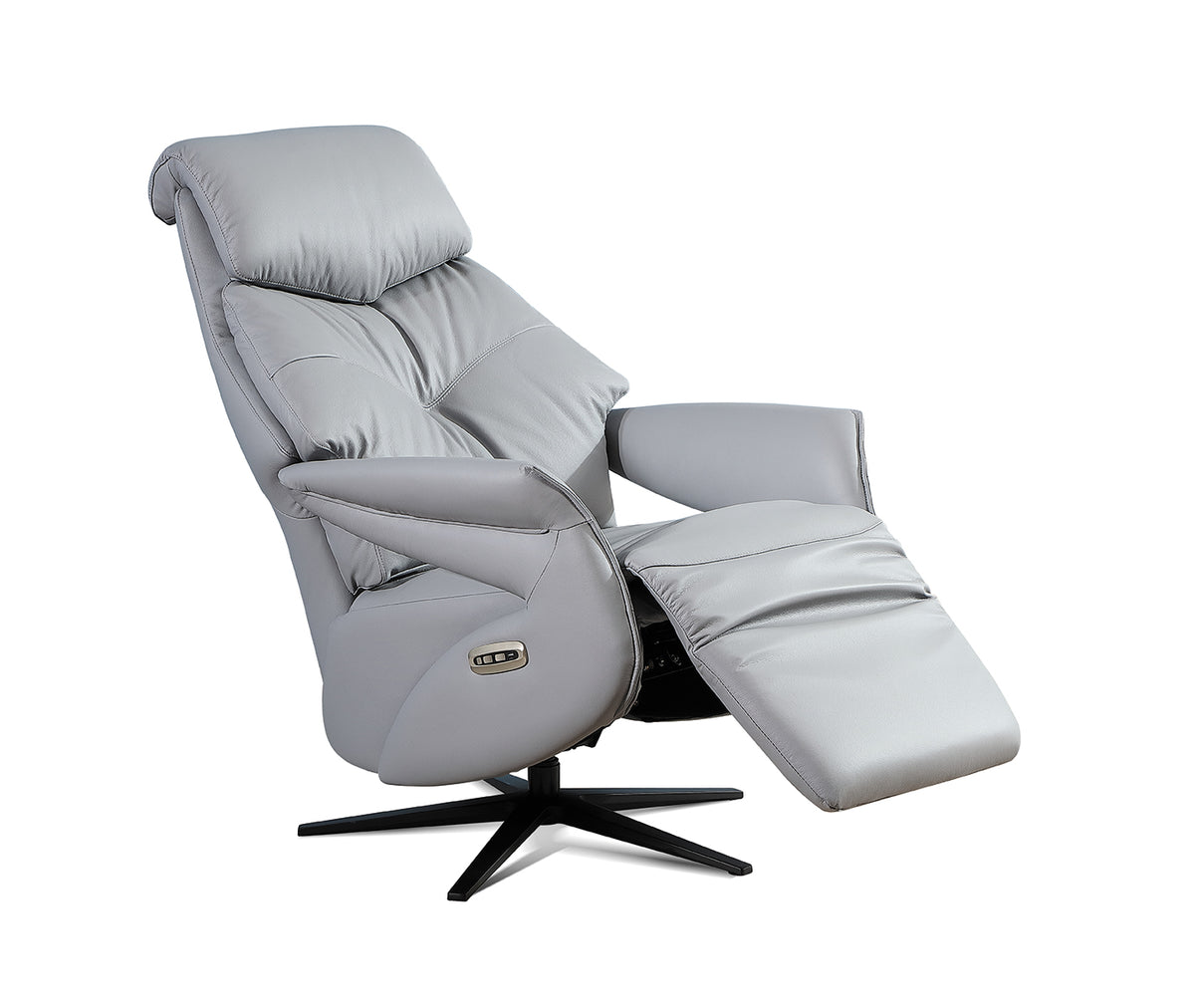 CH8028 2-motors Electric Recliner w/Battery B3586-65 Light Grey Full L ...