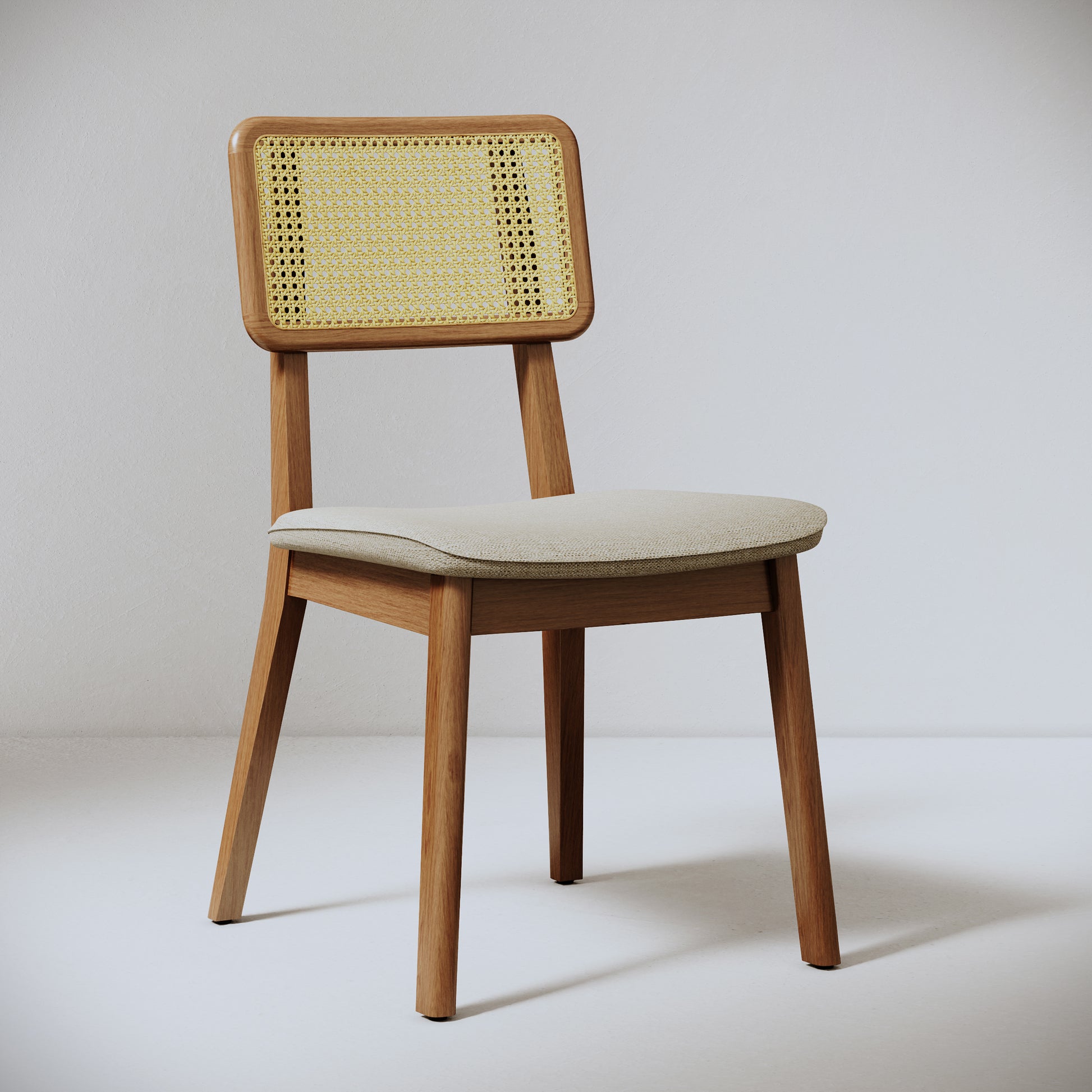 00440 CLASSIC Chair 01 Linen/Rattan – Ambiente Moderno