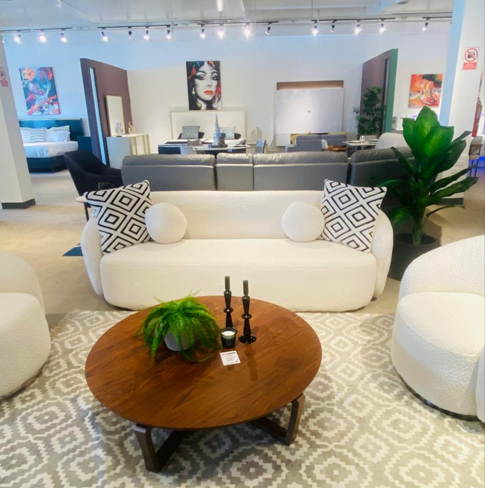 MB-2425 3-seater Sofa w/Two Round Pillows Viking Sand – Ambiente Moderno