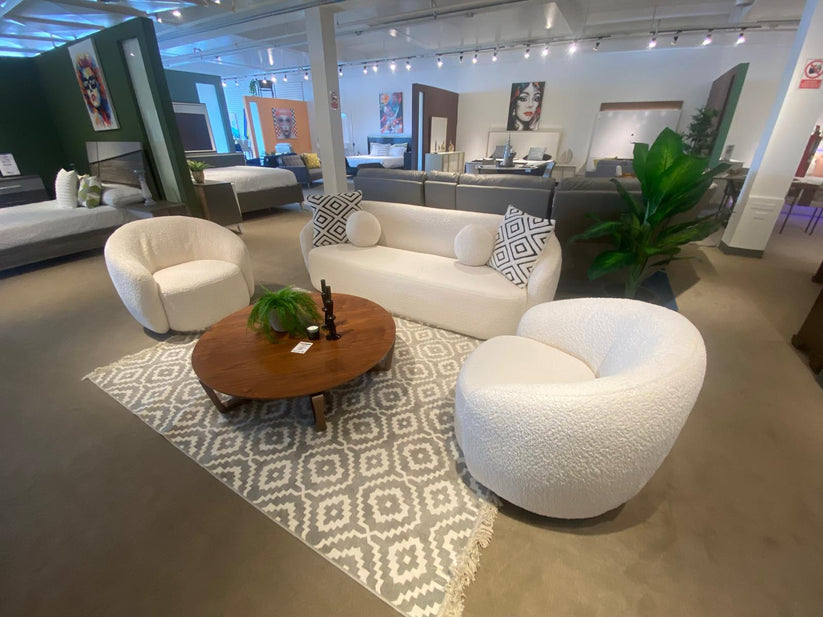 MB-2425 3-seater Sofa w/Two Round Pillows Viking Sand – Ambiente Moderno